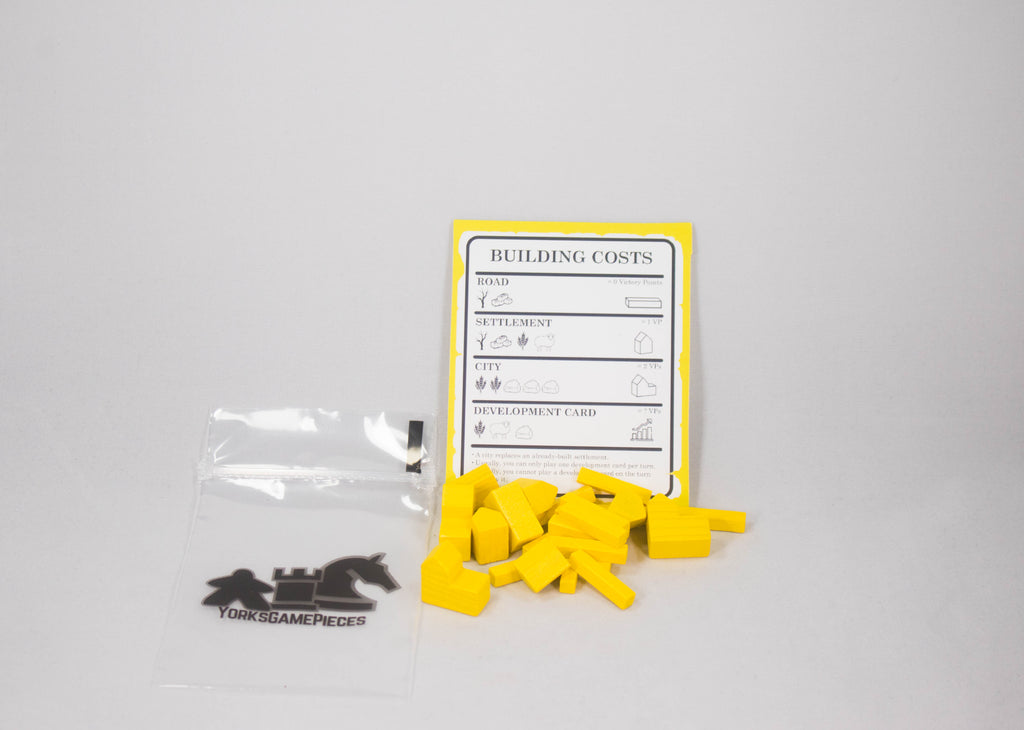 Settlers of Catan Building Cost Cards – Yorksgamepieces