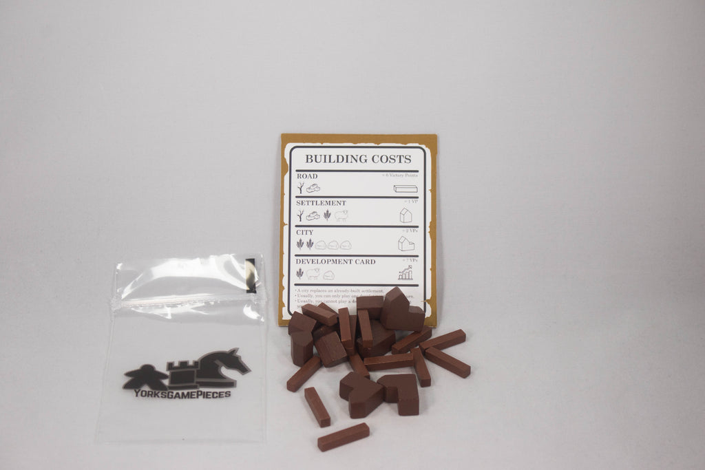 Settlers of Catan Building Cost Cards – Yorksgamepieces